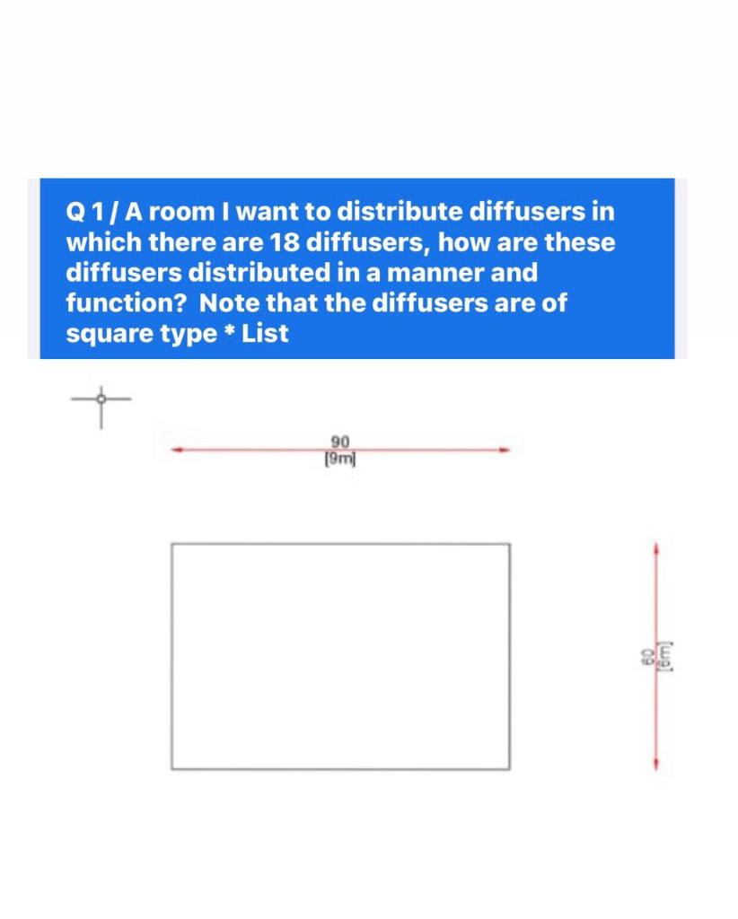 Solved Q1/ A room I want to distribute diffusers in which | Chegg.com