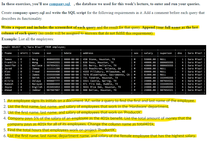 Solved I need help with this assignment especial on how to | Chegg.com