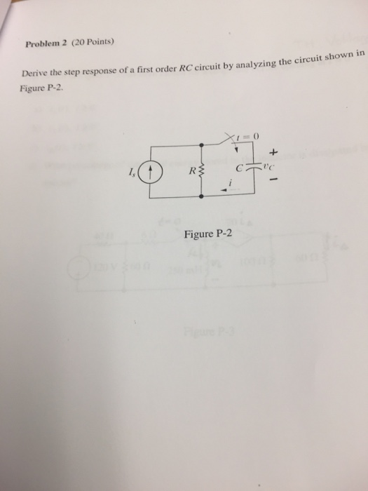 Solved Derive the step response of a first order RC circuit | Chegg.com