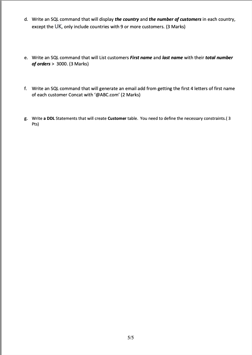 Solved 1. Which command is used to display the structure of | Chegg.com