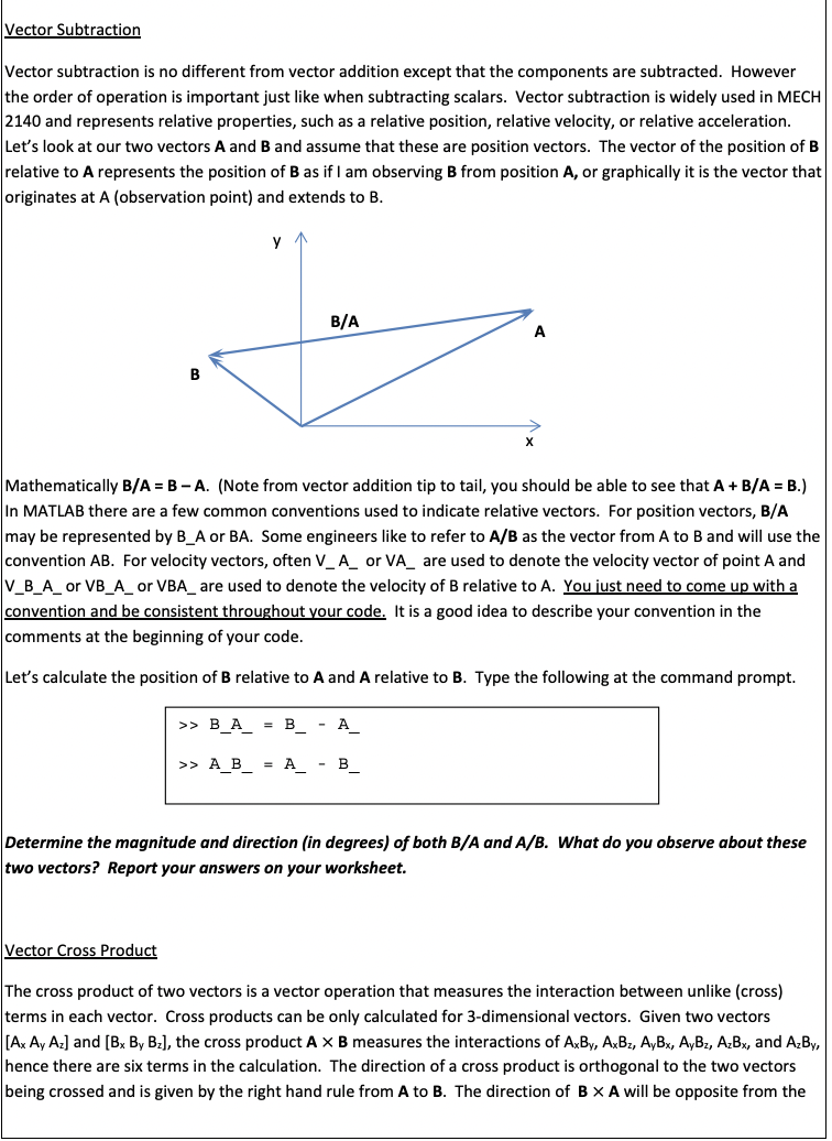 Solved 5. in the space below, hand calculate the cross | Chegg.com