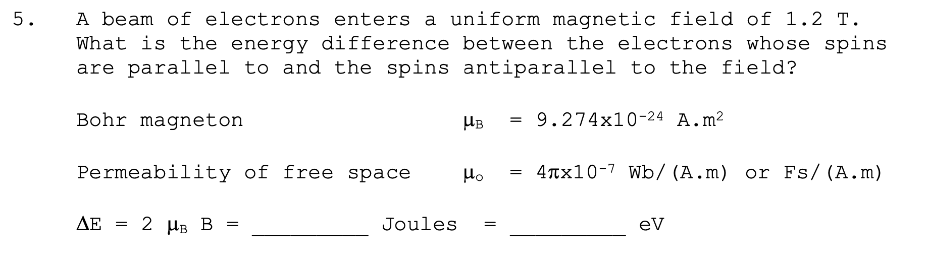 Solved A beam of electrons enters a uniform magnetic field | Chegg.com