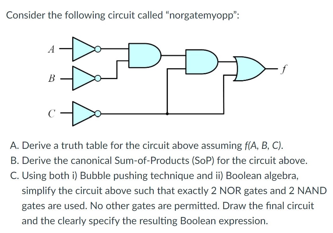 Solved PLEASE DO ONLY C) BOOLEAN ALGEBRA BECAUSE I AM | Chegg.com