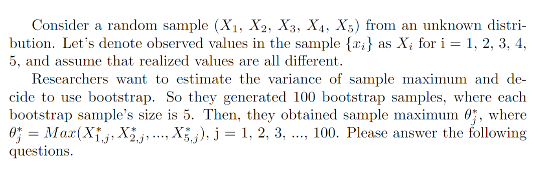 Consider a random sample (X1,X2,X3,X4,X5) from an | Chegg.com