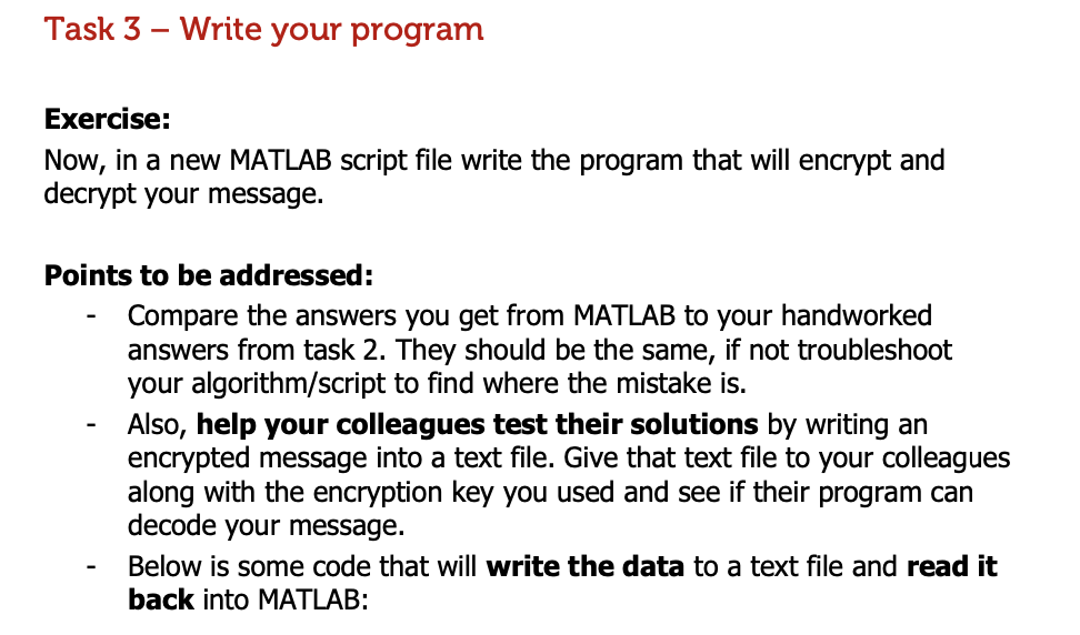 Introduction to the practical 'Secret codes' or | Chegg.com