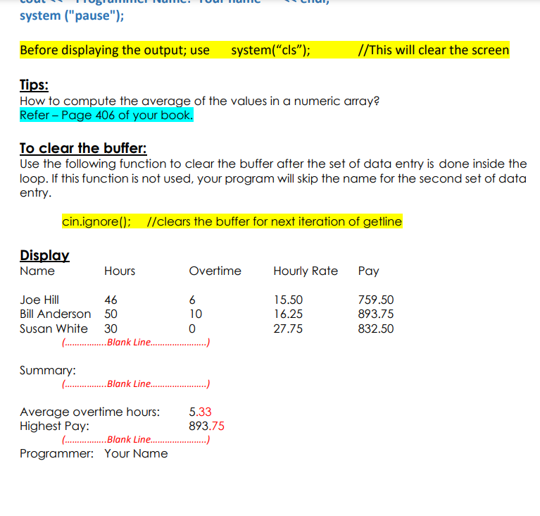 Solved Write a program in C++ that will compute employee's | Chegg.com