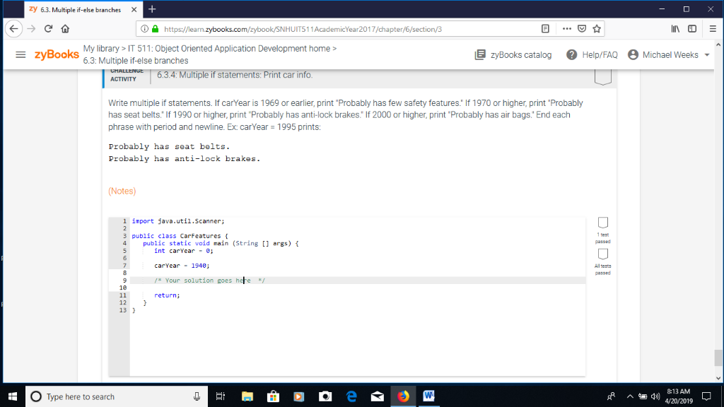 Solved 6.3. Multiple if-else branches X | Chegg.com
