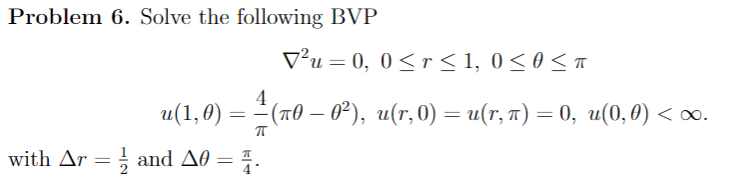 Solved Problem 6 . Solve the following BVP | Chegg.com