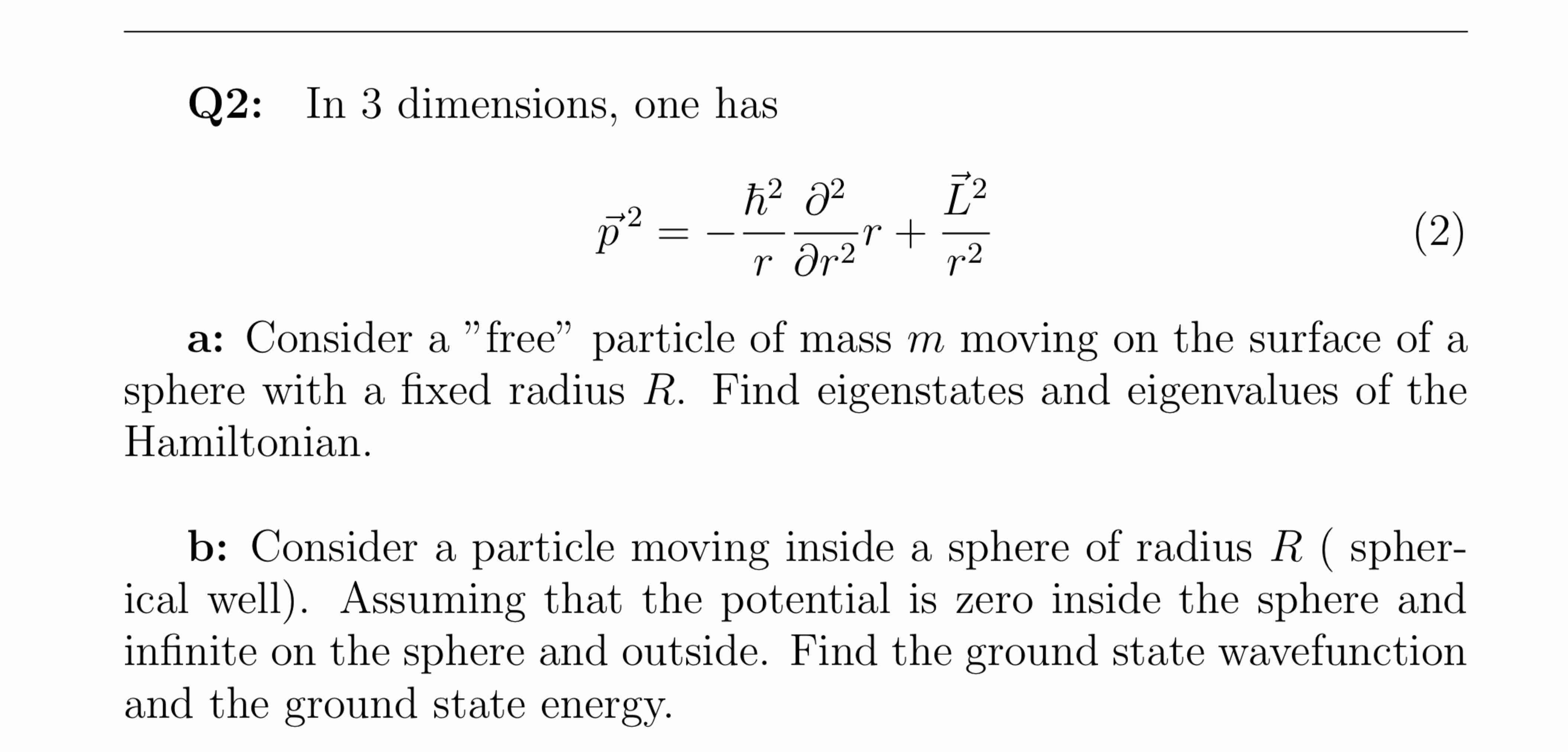 Solved Q2: In 3 ﻿dimensions, one | Chegg.com