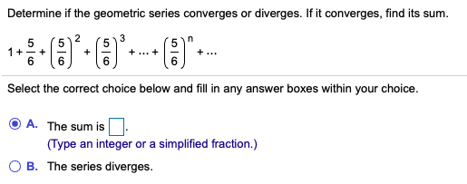 Solved Determine if the geometric series converges or | Chegg.com