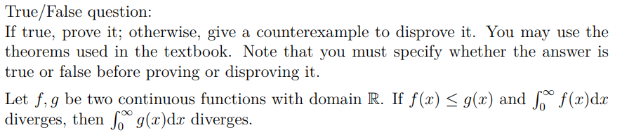 Solved True/False question: If true, prove it; otherwise, | Chegg.com