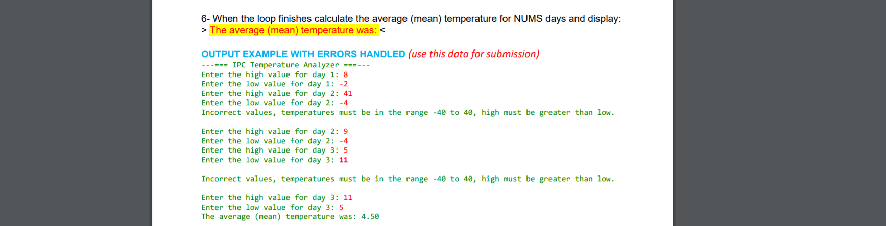 Solved Code a program in temps.c that does the following: 1- | Chegg.com