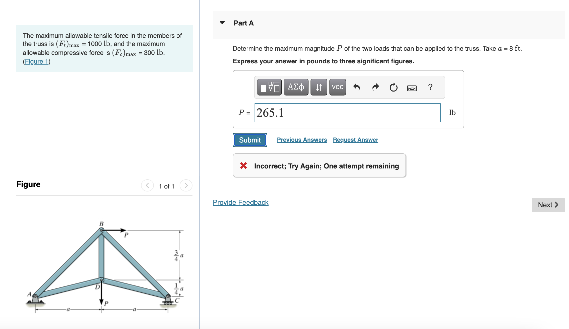 Solved The maximum allowable tensile force in the members of | Chegg.com