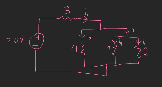 Solved Determine i1 - i5 | Chegg.com