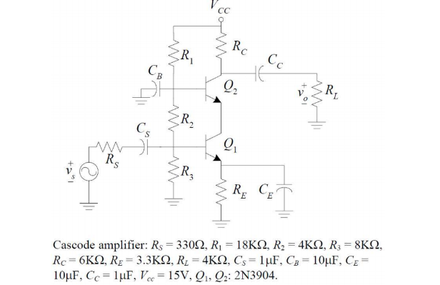Solved Cascode amplifier For the cascode amplifier shown in | Chegg.com