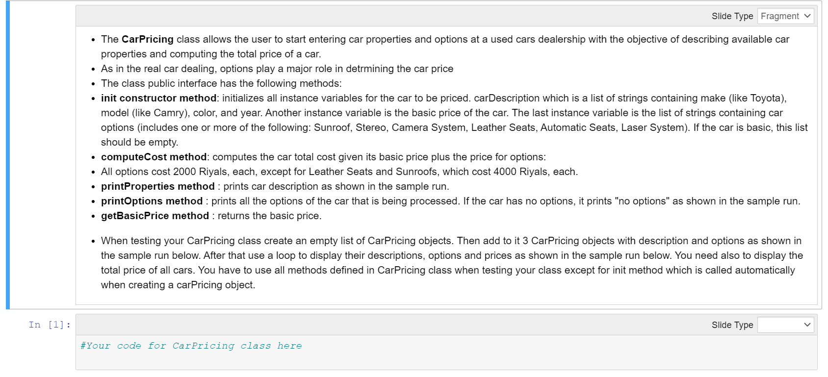 Solved Classes • A class describes objects with the same | Chegg.com