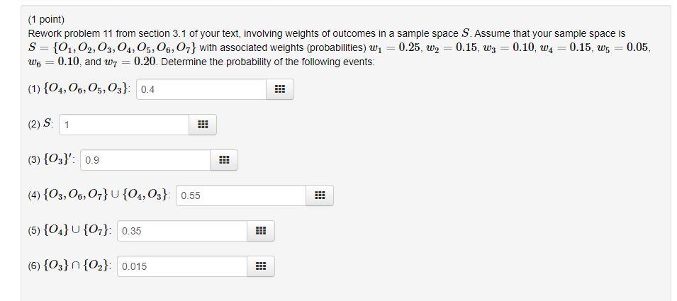 Solved (1 point) Rework problem 11 from section 3.1 of your | Chegg.com