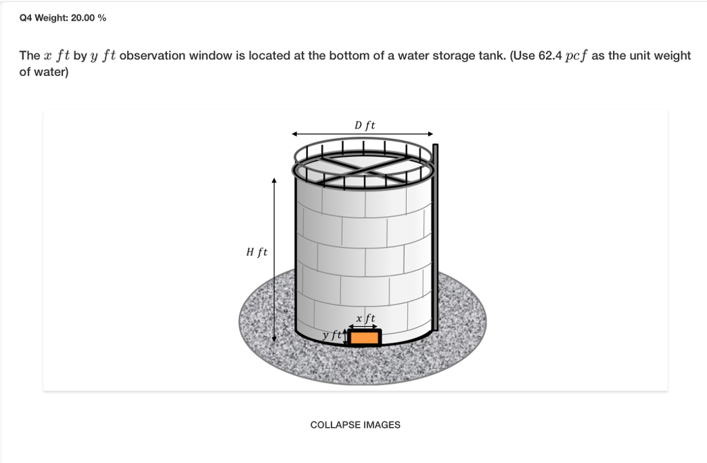 Solved Q4 weight: 20.00 % The z ft by y ft observation | Chegg.com