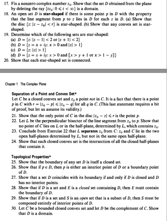 Solved 17. Fix a nonzero complex number zo.Show that the set | Chegg.com