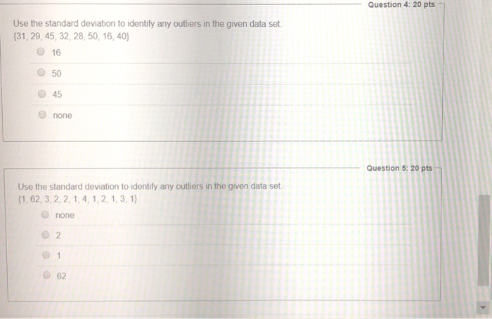 Solved Question 4: 20 pts Use the standard deviation to | Chegg.com