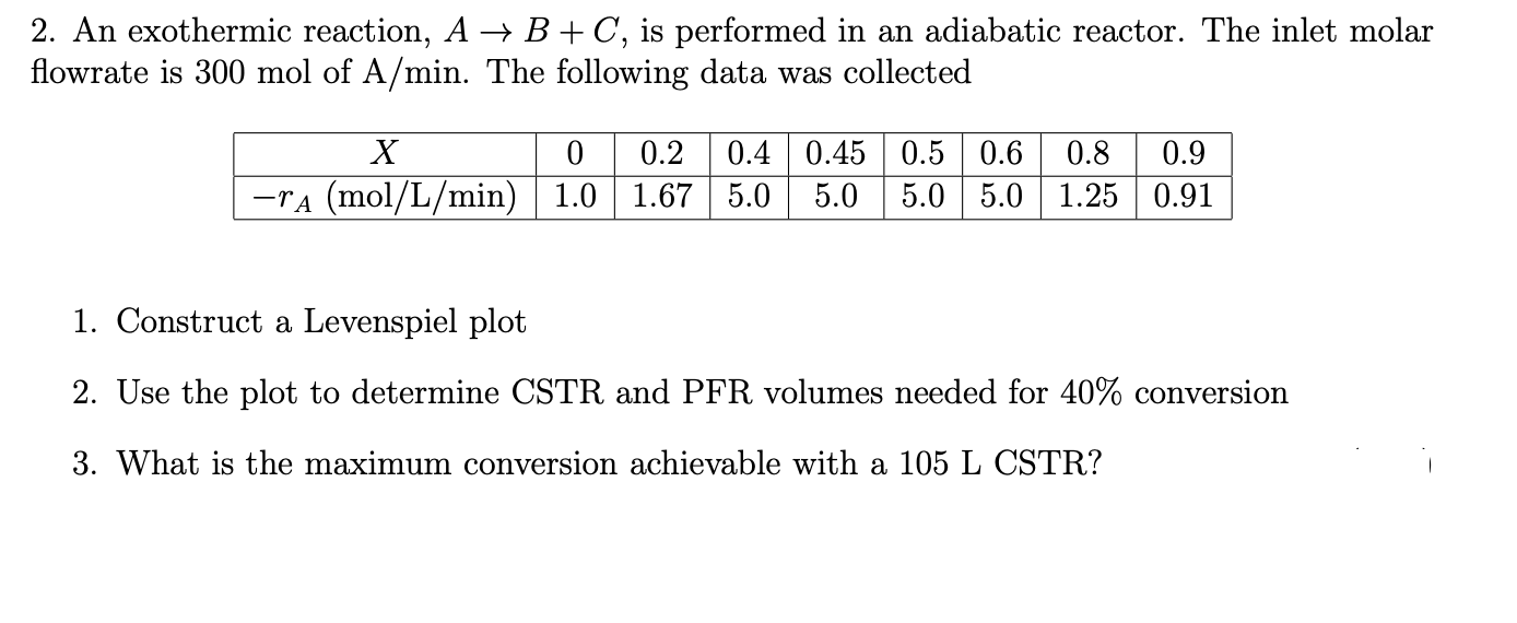 Solved I need help on questions 1, 2, ﻿and 3. ﻿An exothermic | Chegg.com