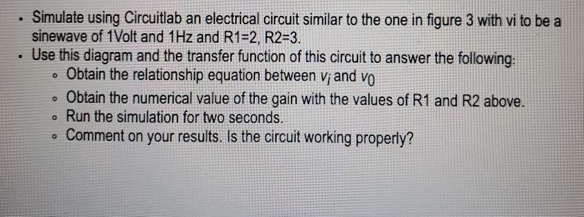 Solved • Simulate using Circuitlab an electrical circuit | Chegg.com