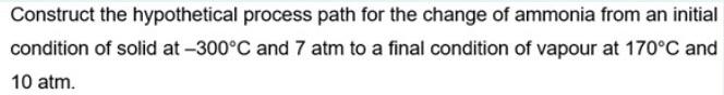 Solved Construct the hypothetical process path for the | Chegg.com