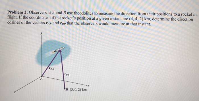 Solved Problem 2: Observers at A and B use theodolites to | Chegg.com