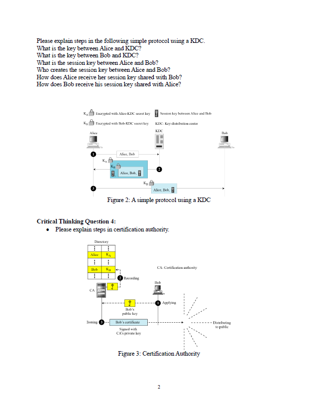 Please explain steps in the following simple protocol | Chegg.com