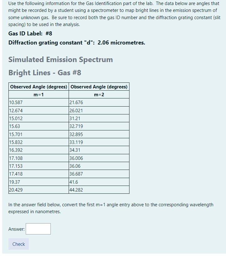 Solved Use the following information for the Gas | Chegg.com