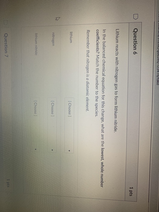 Solved l6/take DQuestion 6 1 pts Lithium reacts with | Chegg.com Solved l6/take DQuestion 6 1 pts Lithium reacts with | Chegg.com