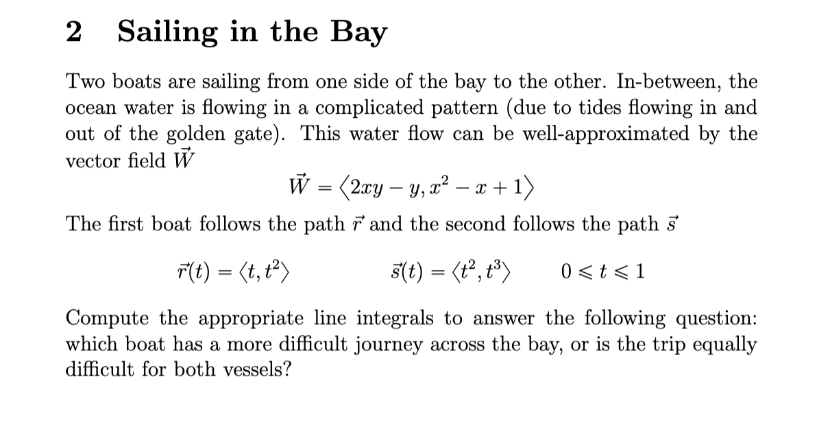 2 Sailing in the Bay Two boats are sailing from one | Chegg.com
