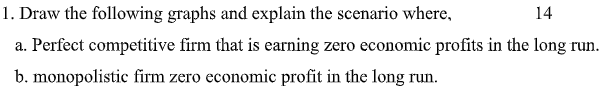 Solved 1. Draw the following graphs and explain the scenario | Chegg.com