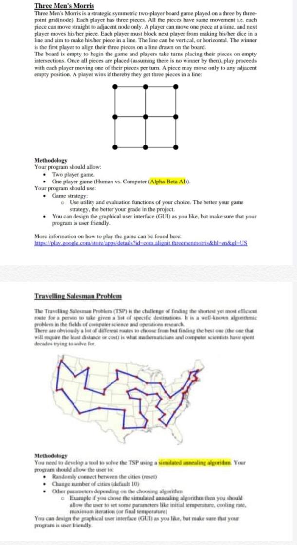 Three Men's Morris Three Men's Morris is a strategie | Chegg.com