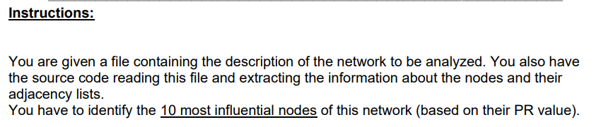 Solved Instructions: You are given a file containing the | Chegg.com