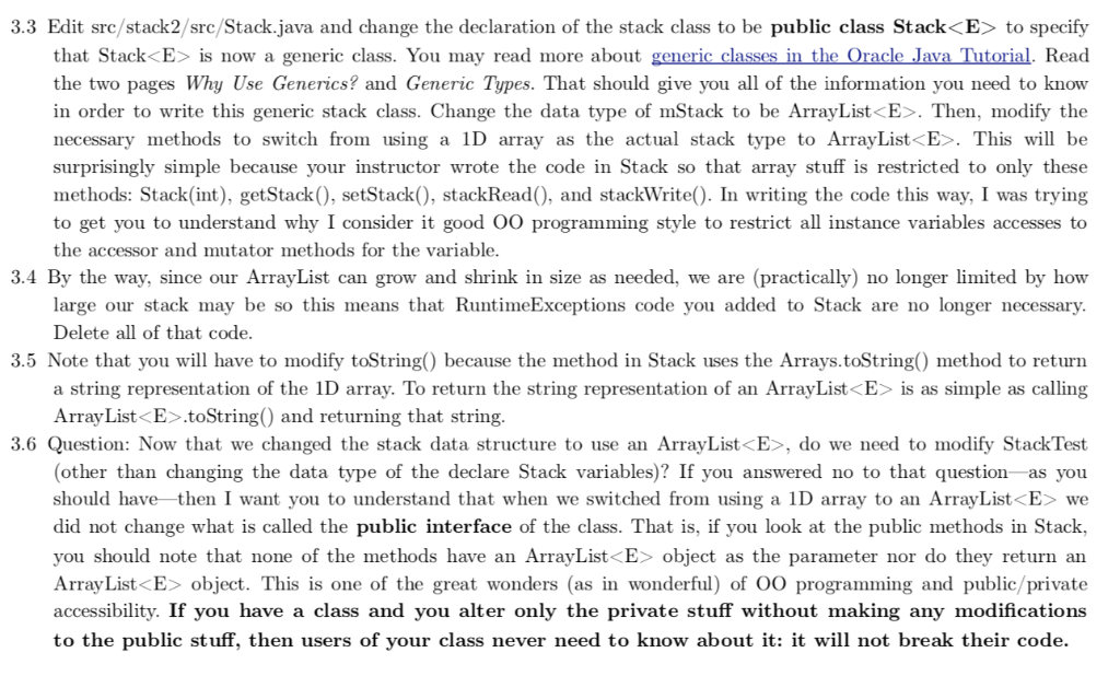 Solved 2 Project 2.1 :: Stack Data Structure Using a 1D | Chegg.com