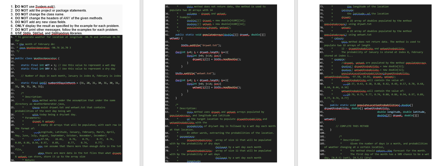 * otuce 48. * 專 1. DO NOT use System.exito. 2. DO NOT | Chegg.com