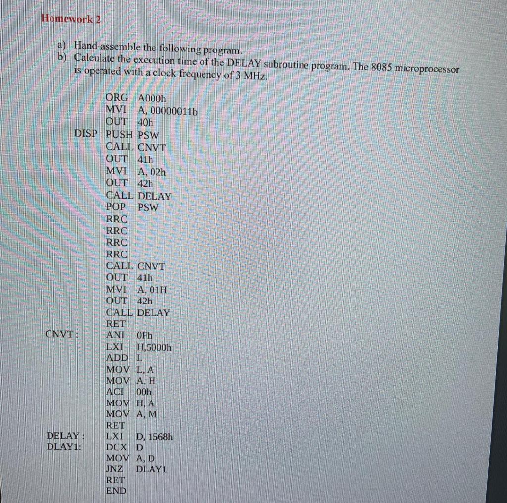 Solved Homework 2 a) Hand-assemble the following program. b) | Chegg.com