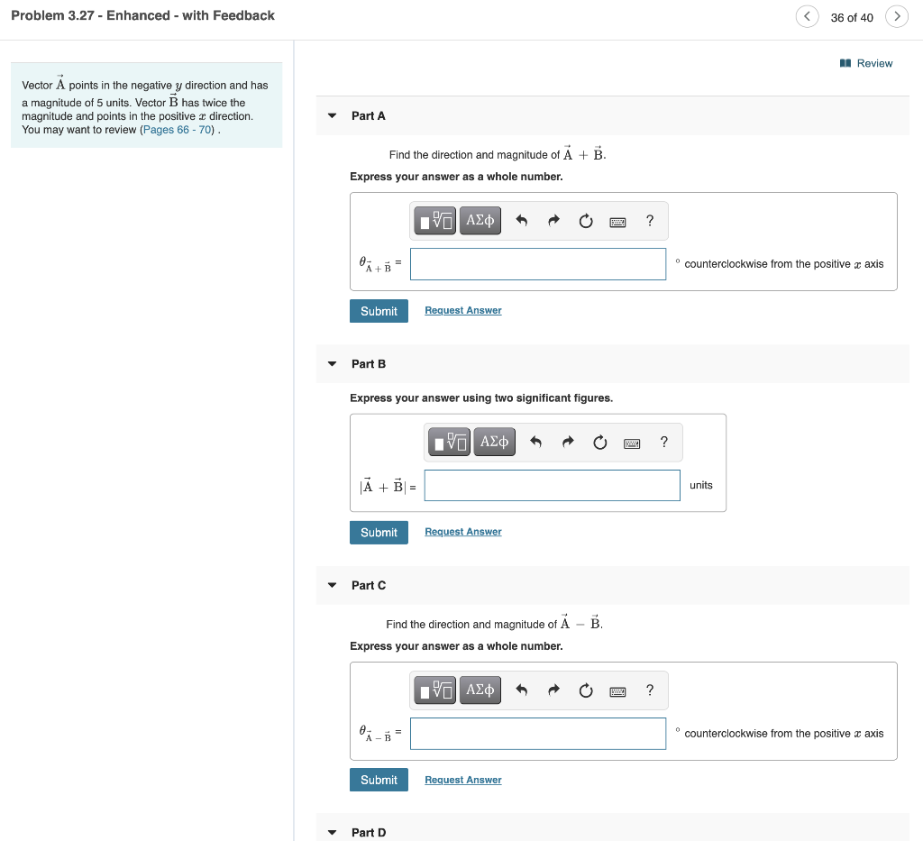Solved Problem 3.27 - Enhanced - with Feedback 36 of 40 I | Chegg.com