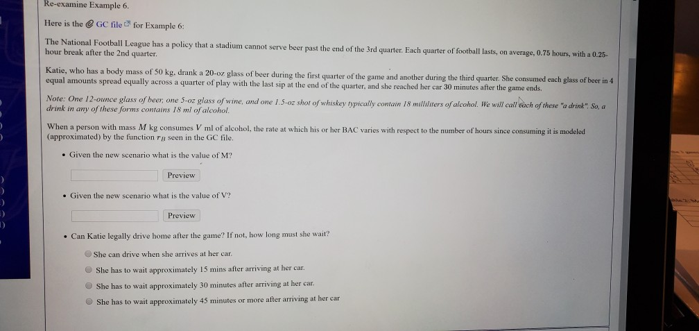 Re-examine Example 6. Here is the GC file e' for | Chegg.com