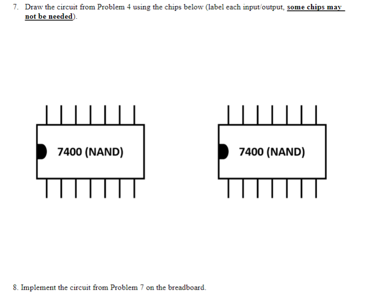 Solved I need help with 6 ﻿and 7: Draw the circuit from | Chegg.com