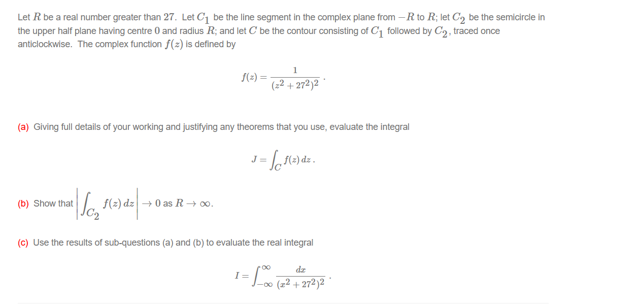 Solved Let R be a real number greater than 27. Let Cį be the | Chegg.com