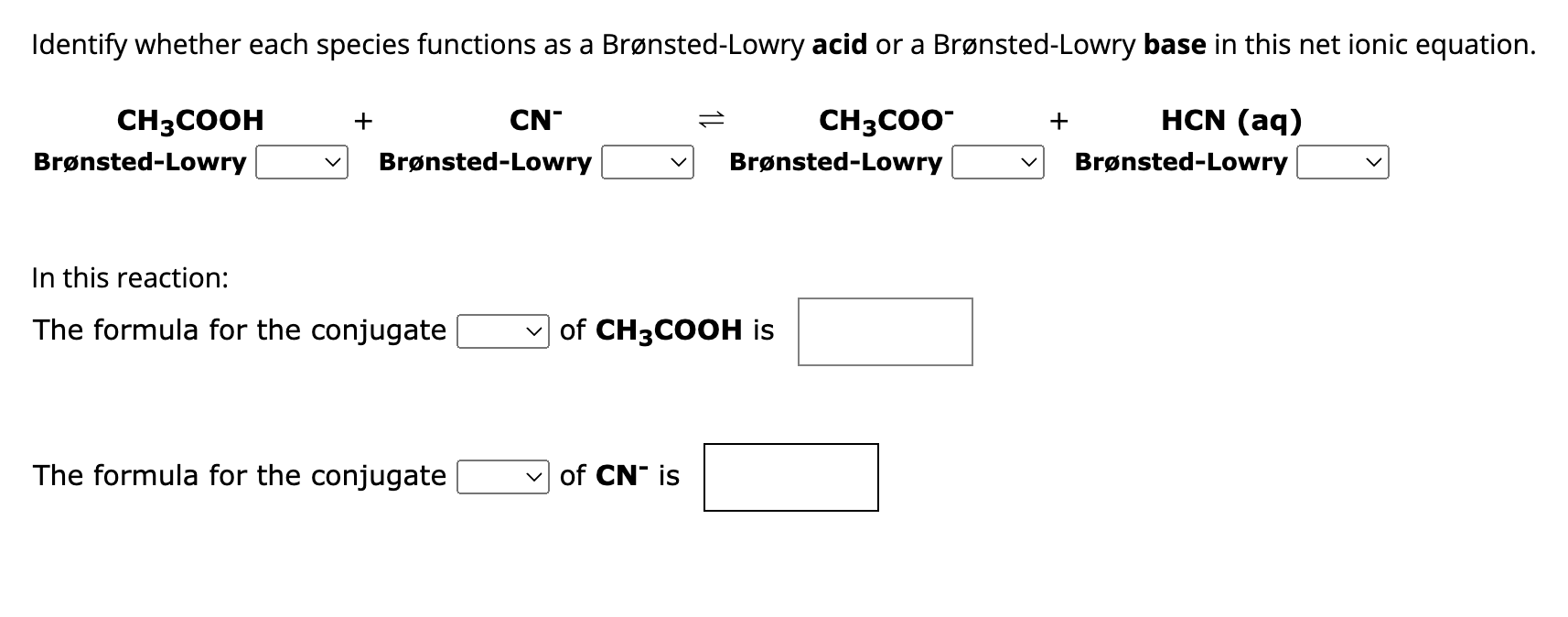 Solved Identify whether each species functions as a | Chegg.com