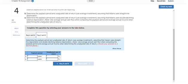 Solved Chapter 10 Assignment Help Save & Submit Check my | Chegg.com