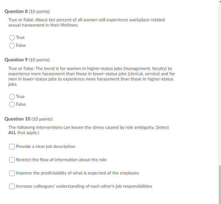 Solved Question 8 (10 points) True or False: About ten | Chegg.com Solved Question 8 (10 points) True or False: About ten | Chegg.com