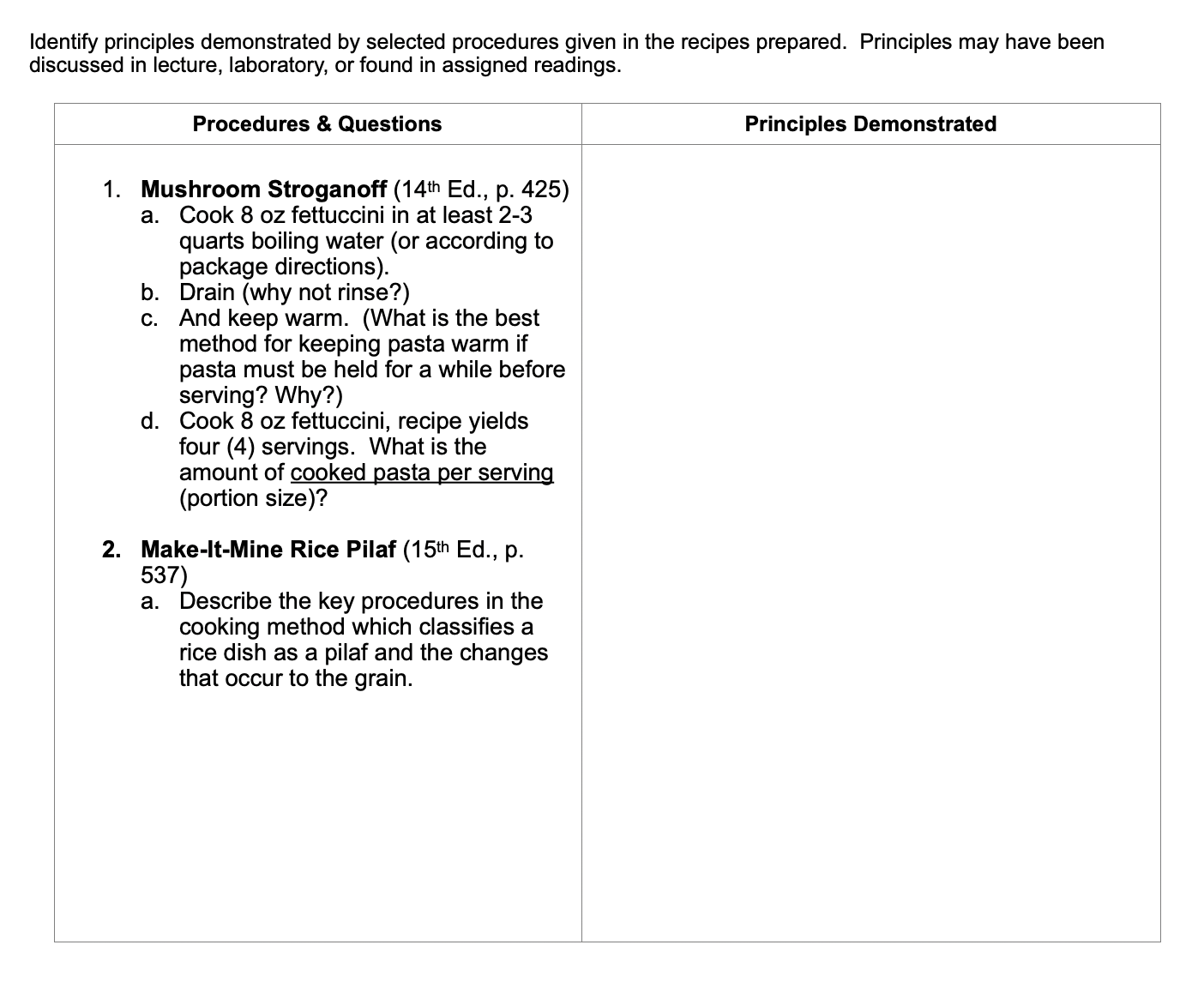 Solved Identify principles demonstrated by selected | Chegg.com