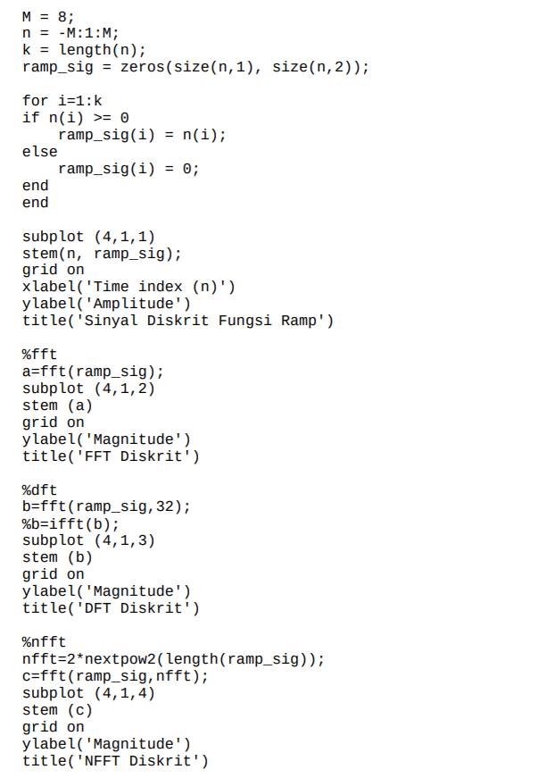 M=23; n=-M:1:M; k=length(n); | Chegg.com