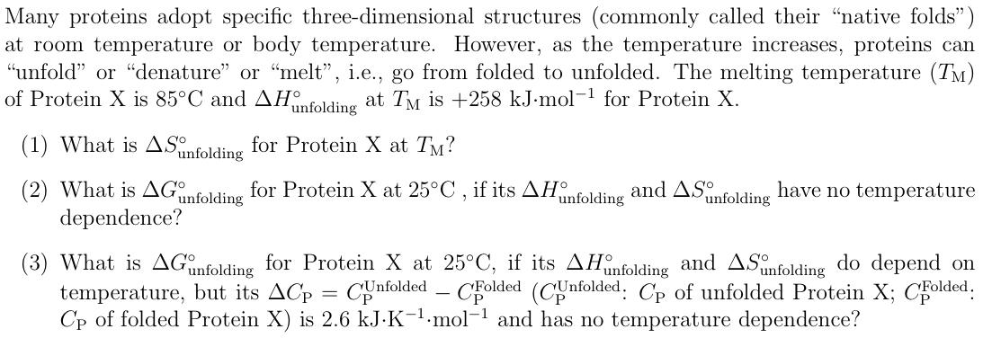 Solved Many proteins adopt specific three-dimensional | Chegg.com