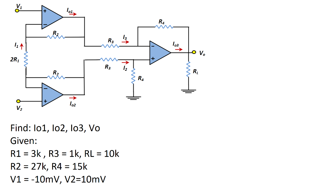 Solved loba R4 w R2 R3 111 w 103 OV. 2R1 R3 12 R2 RL R4 o V2 | Chegg.com