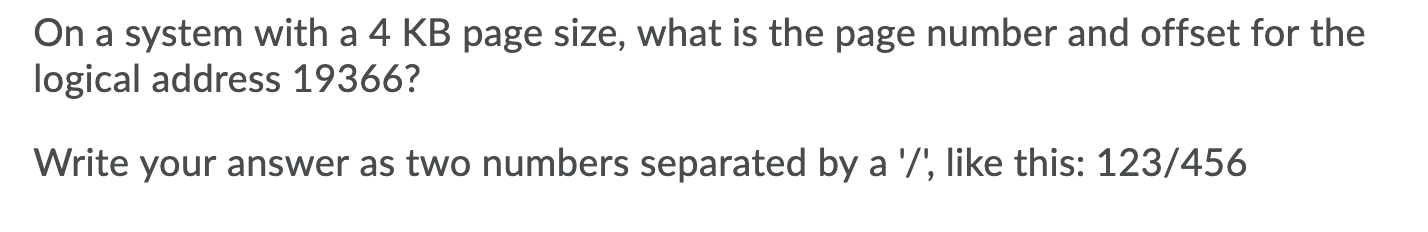Solved On a system with a 4 KB page size, what is the page | Chegg.com